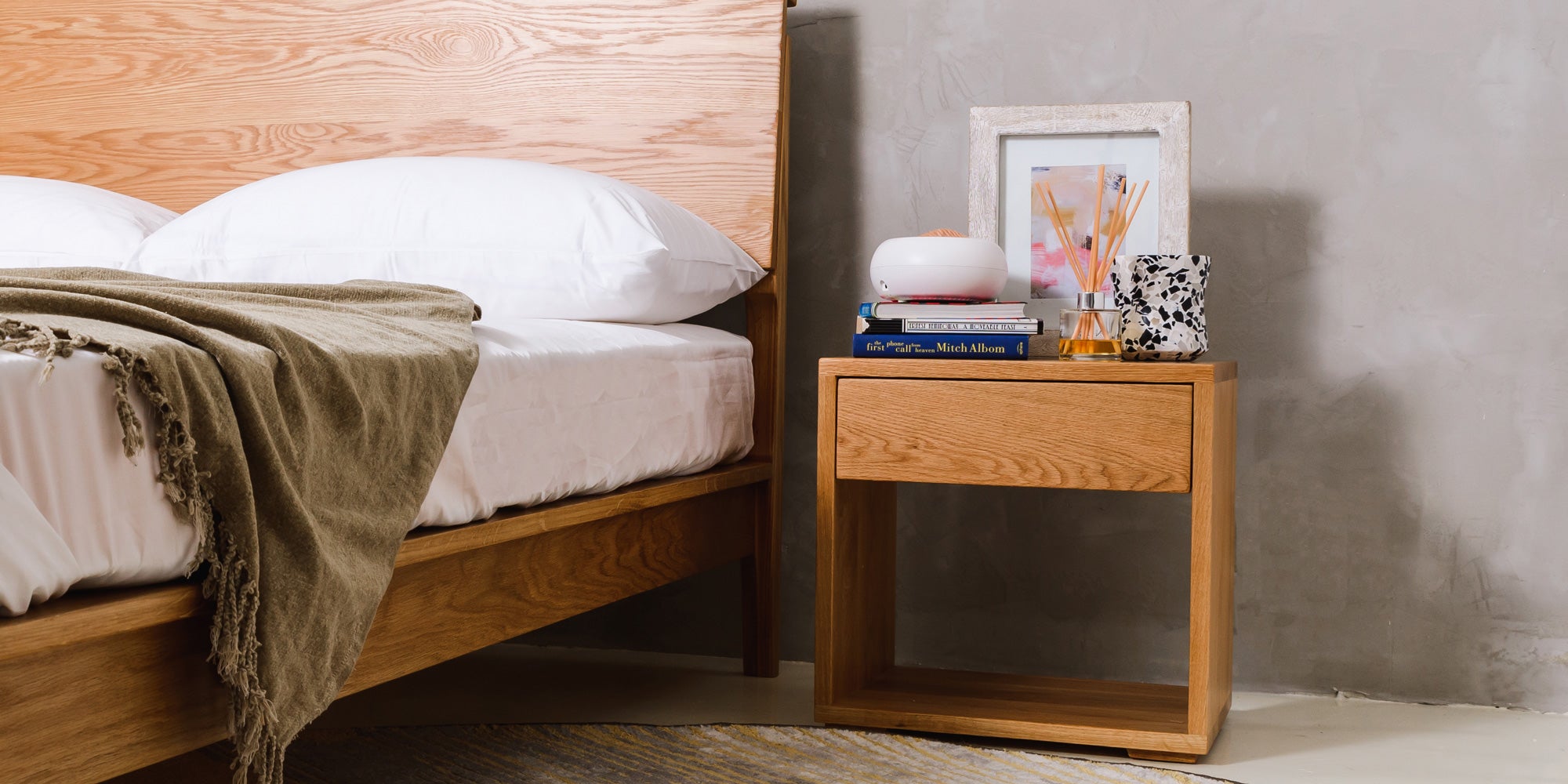 The Solid Wood Bedside Table™ | Hardwood Bedside Table / Nightstand ...